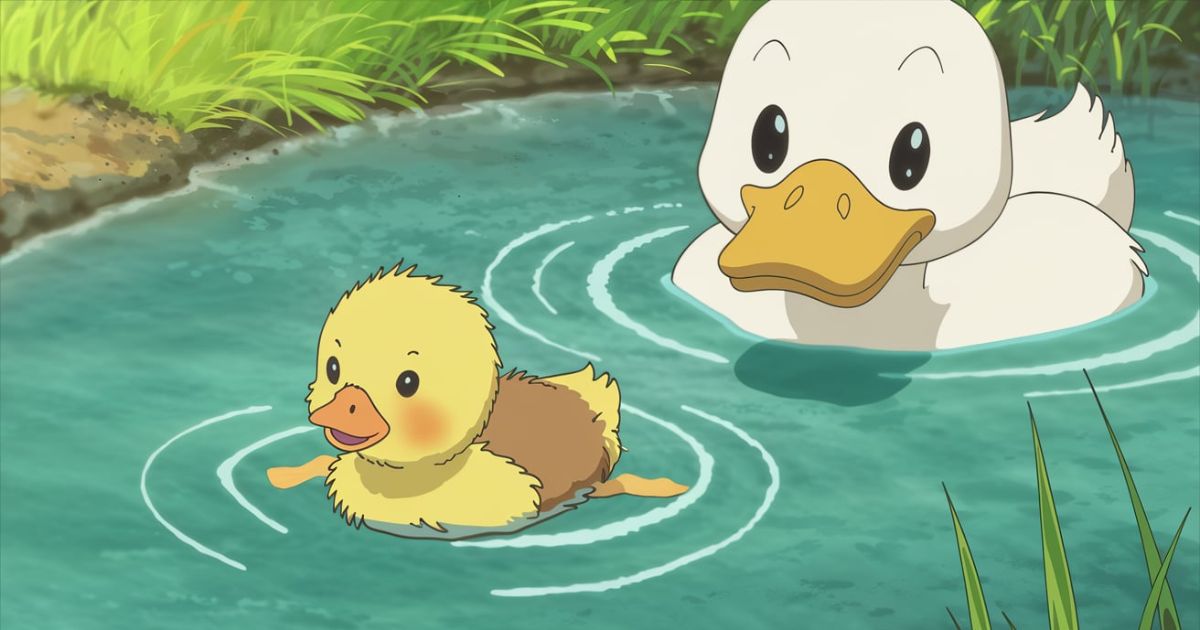 Duckling's First Paddle | Sweet Baby Duck Poem